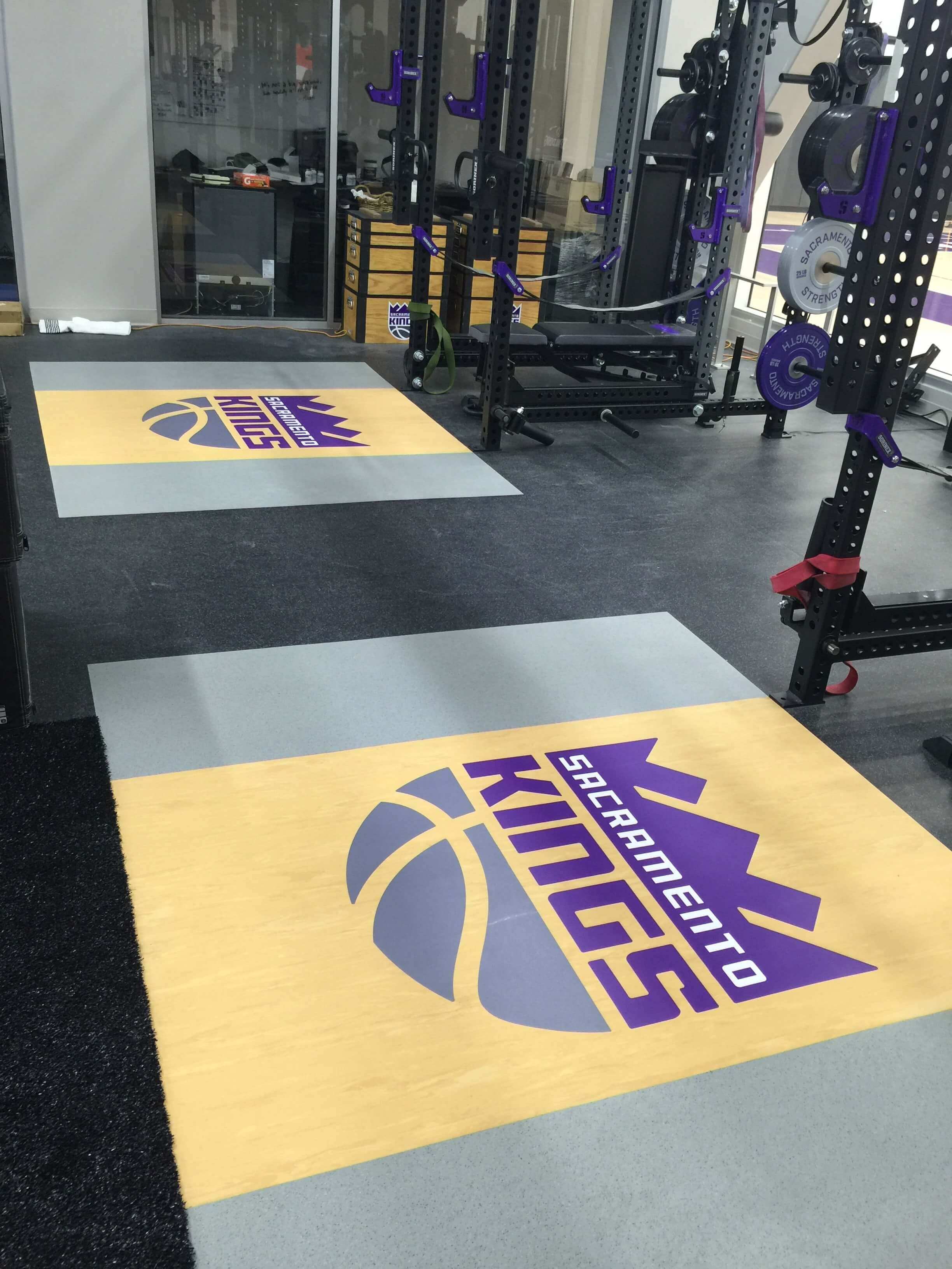 Custom Rubber Flooring Logos - fitGear solutions